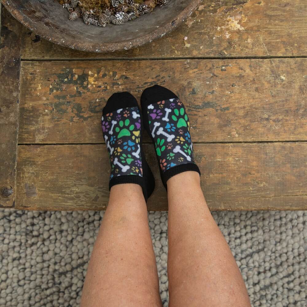 Viasox Paws n Bones Ankle Socks for Comfort and Support