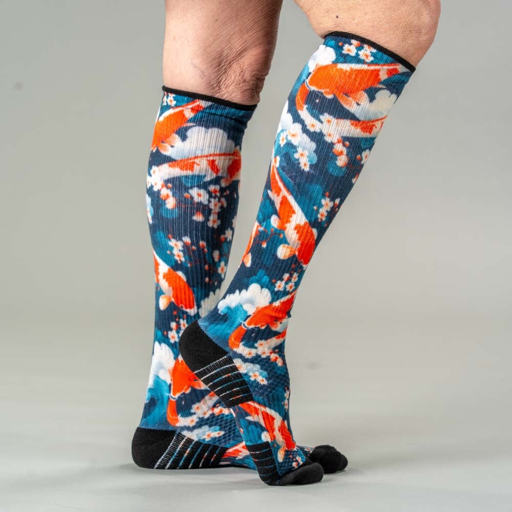 Koi Blossoms Compression Socks – Viasox
