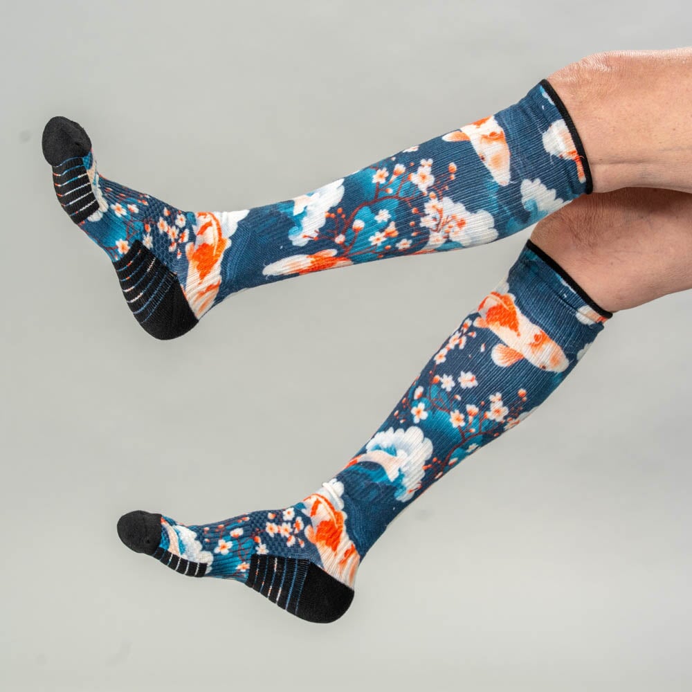 Koi Blossoms Compression Socks – Viasox