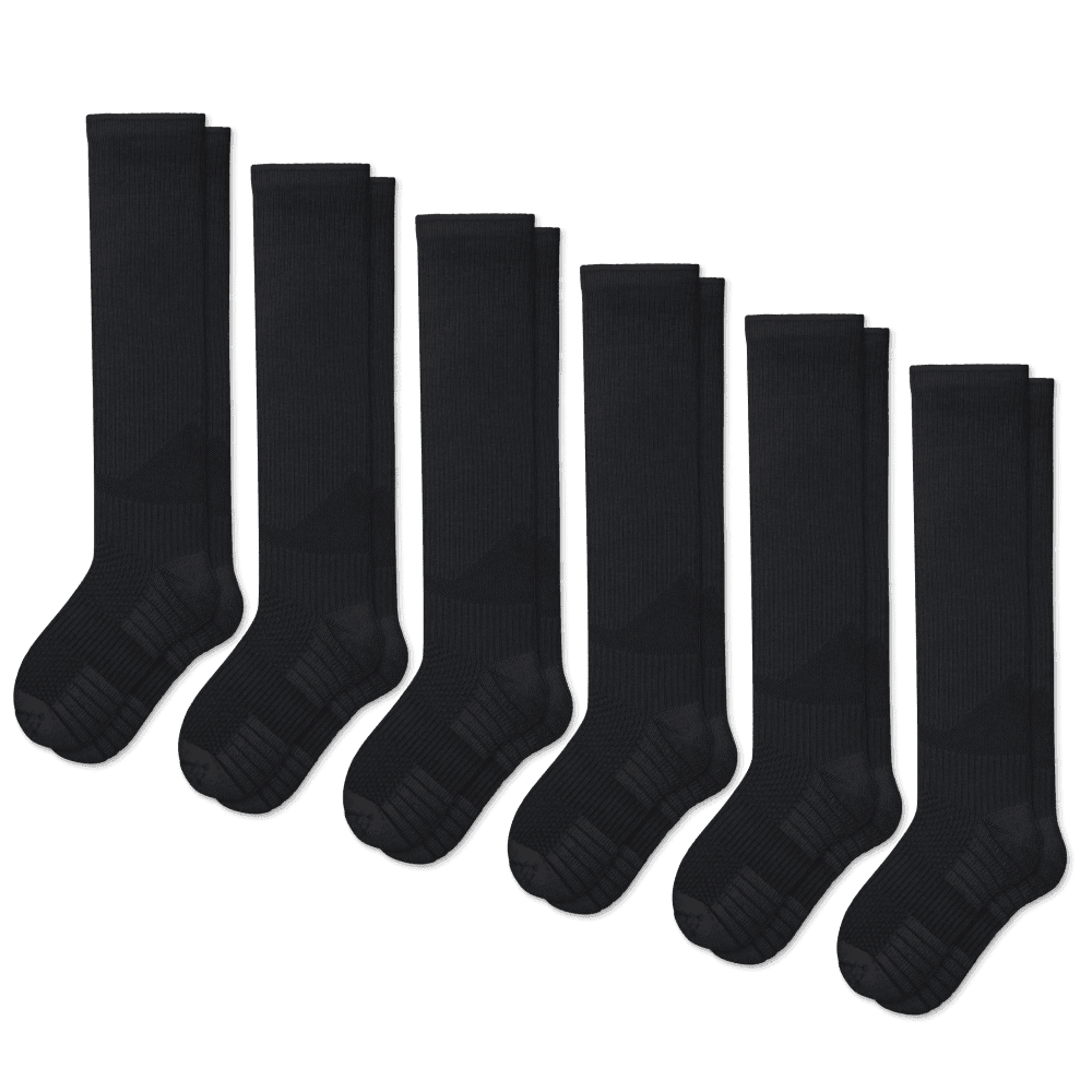 Black Compression Socks Bundle 6-Pack | Comfort From Viasox